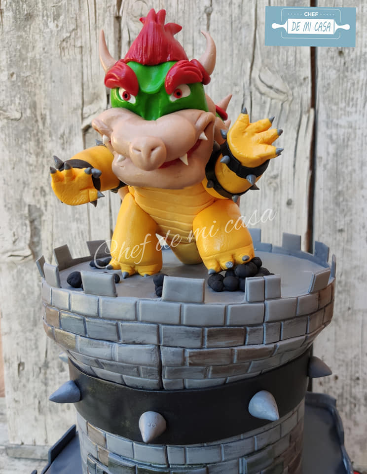 Tarta Bowser – Nintendo 😠🐲 – Chef de mi Casa